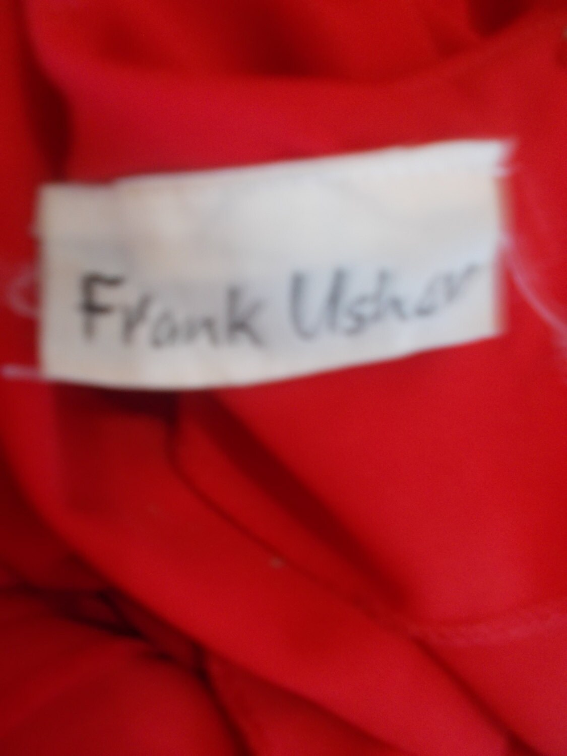 Vintage Red Dress 80s Frank Usher Wrap Style Ruched Dress Size Small ...