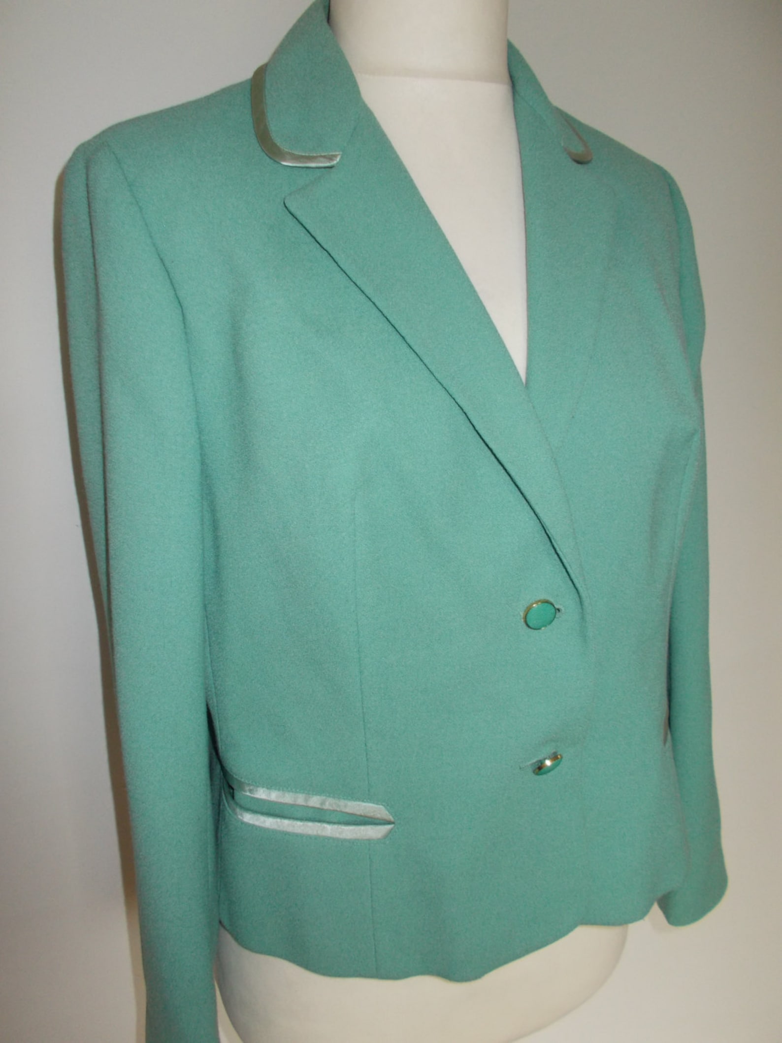 Vintage Green Jacket Blazer 1960s Made by Eastex Made in England Size ...