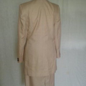 Vintage Skirt Suit by Alexon Pink Cream Checked Skirt Jacket Suit Wool ...