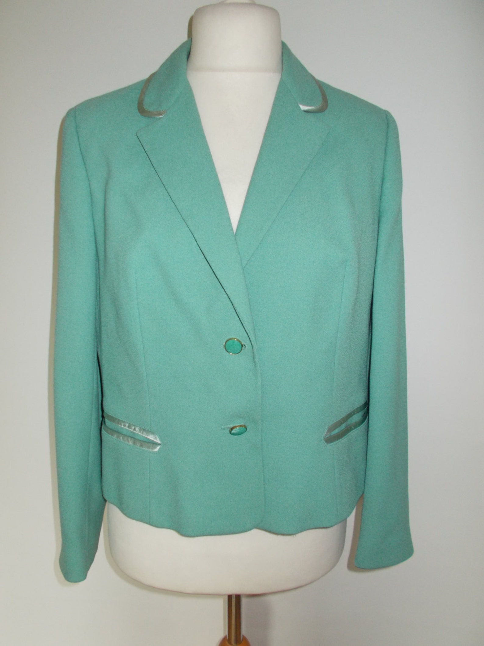 Vintage Green Jacket Blazer 1960s Made by Eastex Made in England Size ...