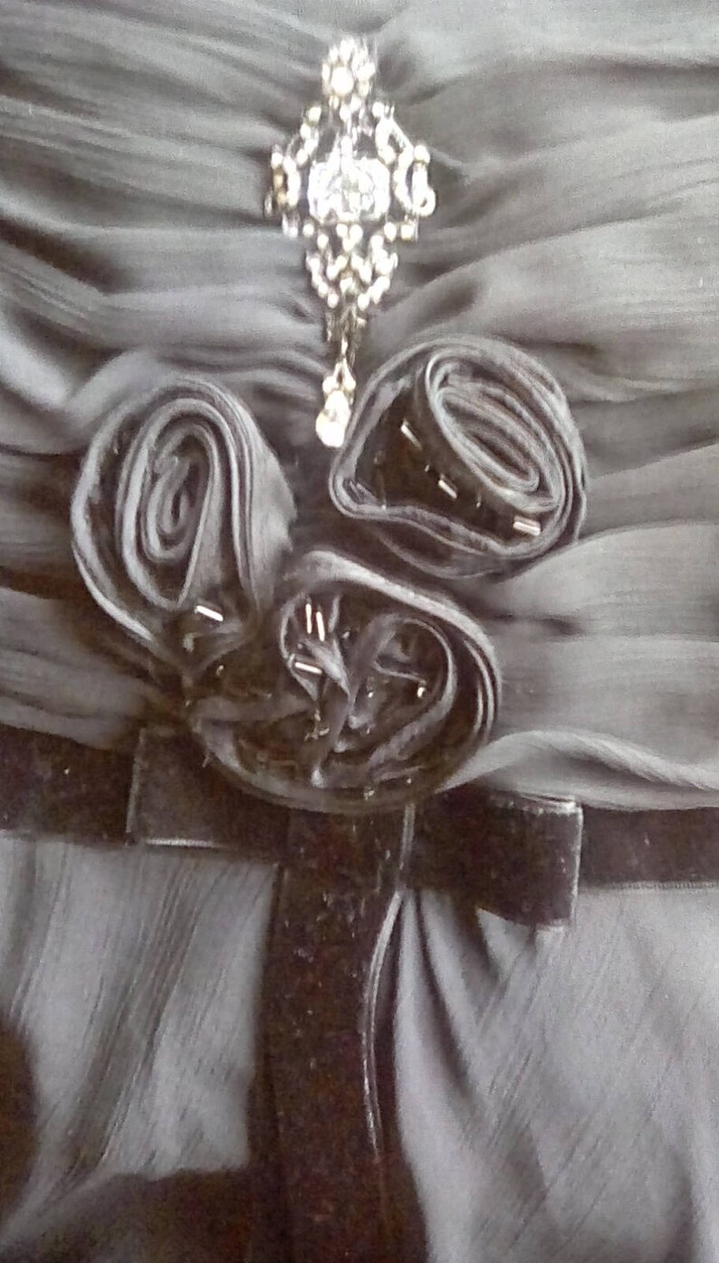 Vintage Dress 90s Black Evening Dress by Principles With Applique ...