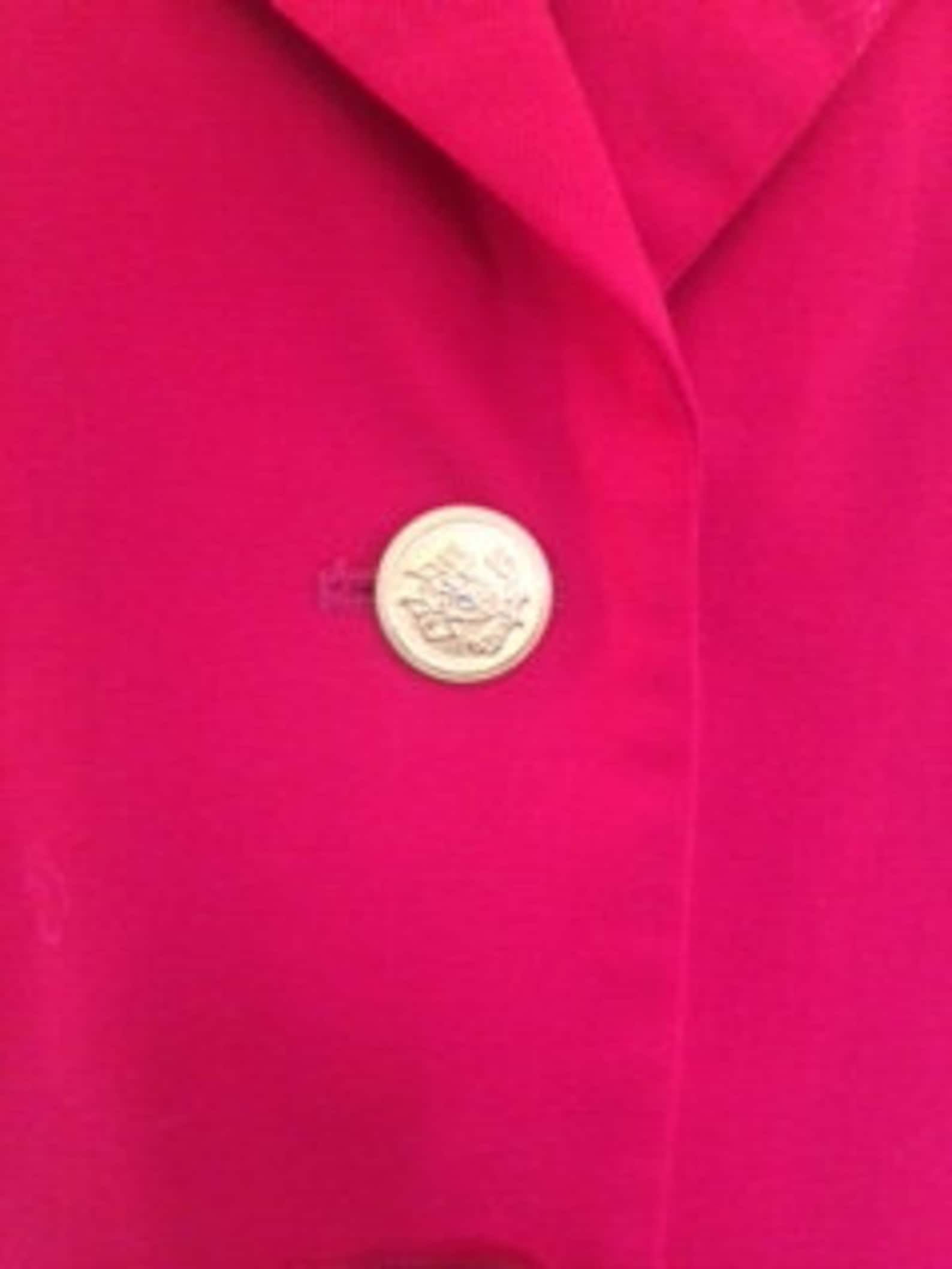 Vintage Red Wool Jacket Blazer With Brass Embossed Buttons Size Xlarge ...