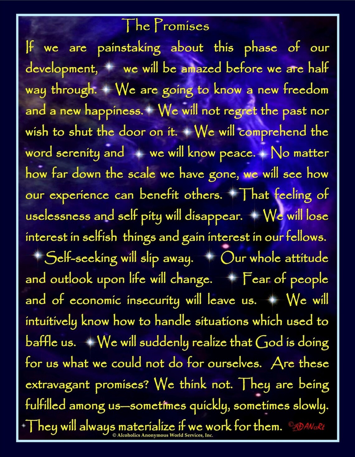 AA Promises Magnet Gift Alcoholics Anonymous AA Recovery | Etsy