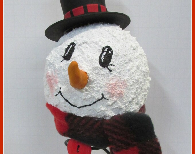 Vintage Bedspring Snowman Tree Topper, Table Decor, Shelf Sitter ...