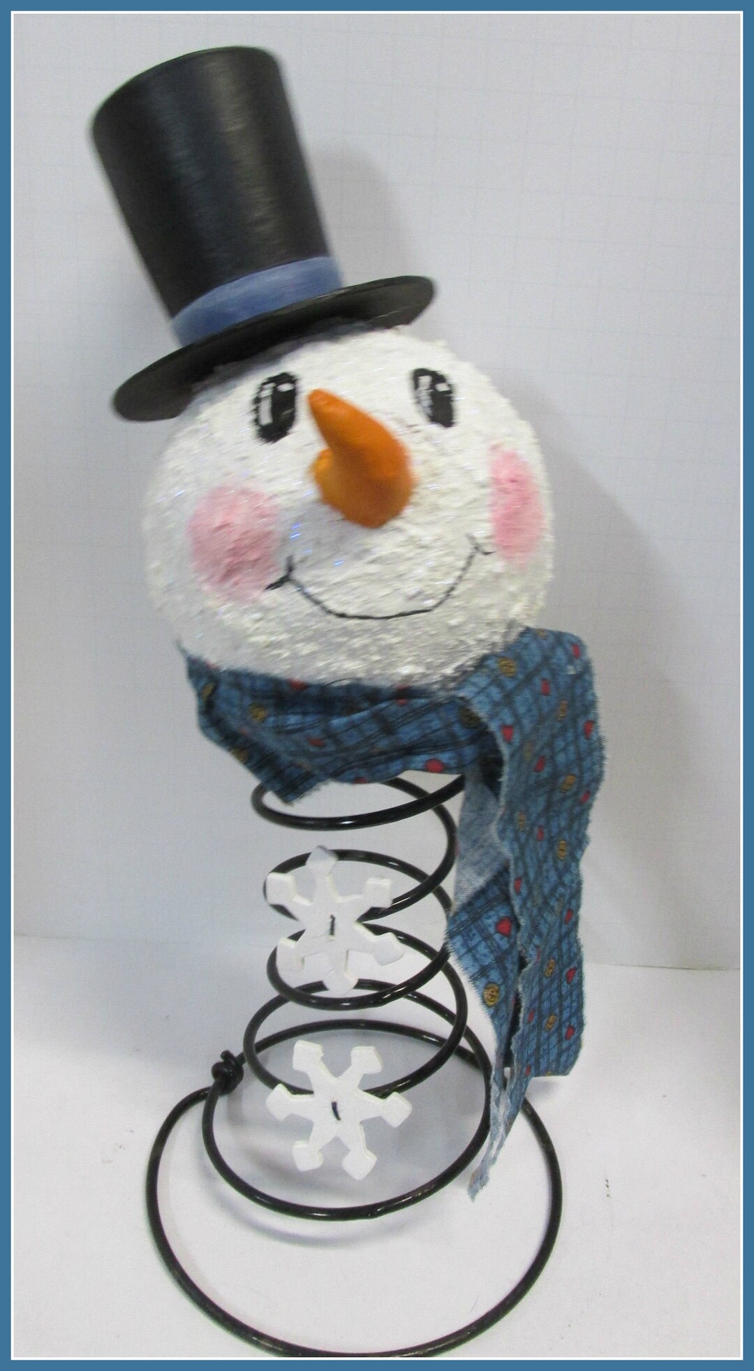 Vintage Bedspring Snowman Tree Topper, Table Decor, Self Sitter ...