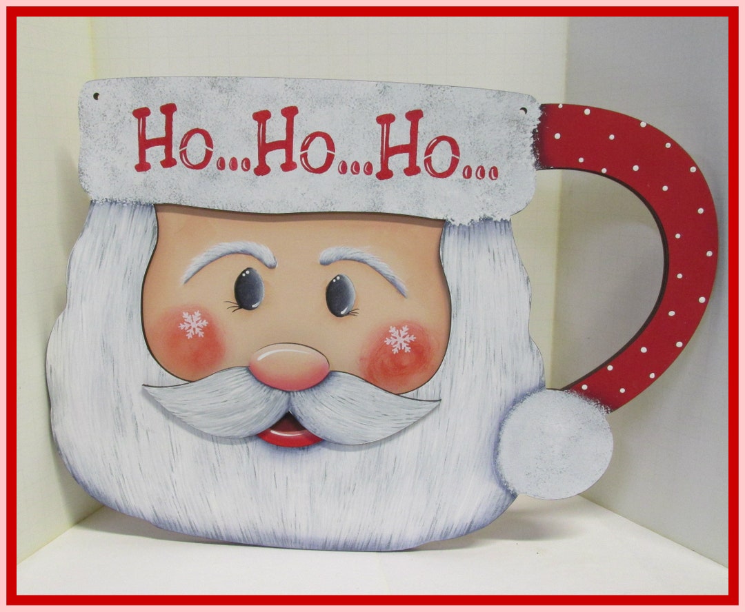 HOHOHO Santa Face Mug Plaque - Etsy