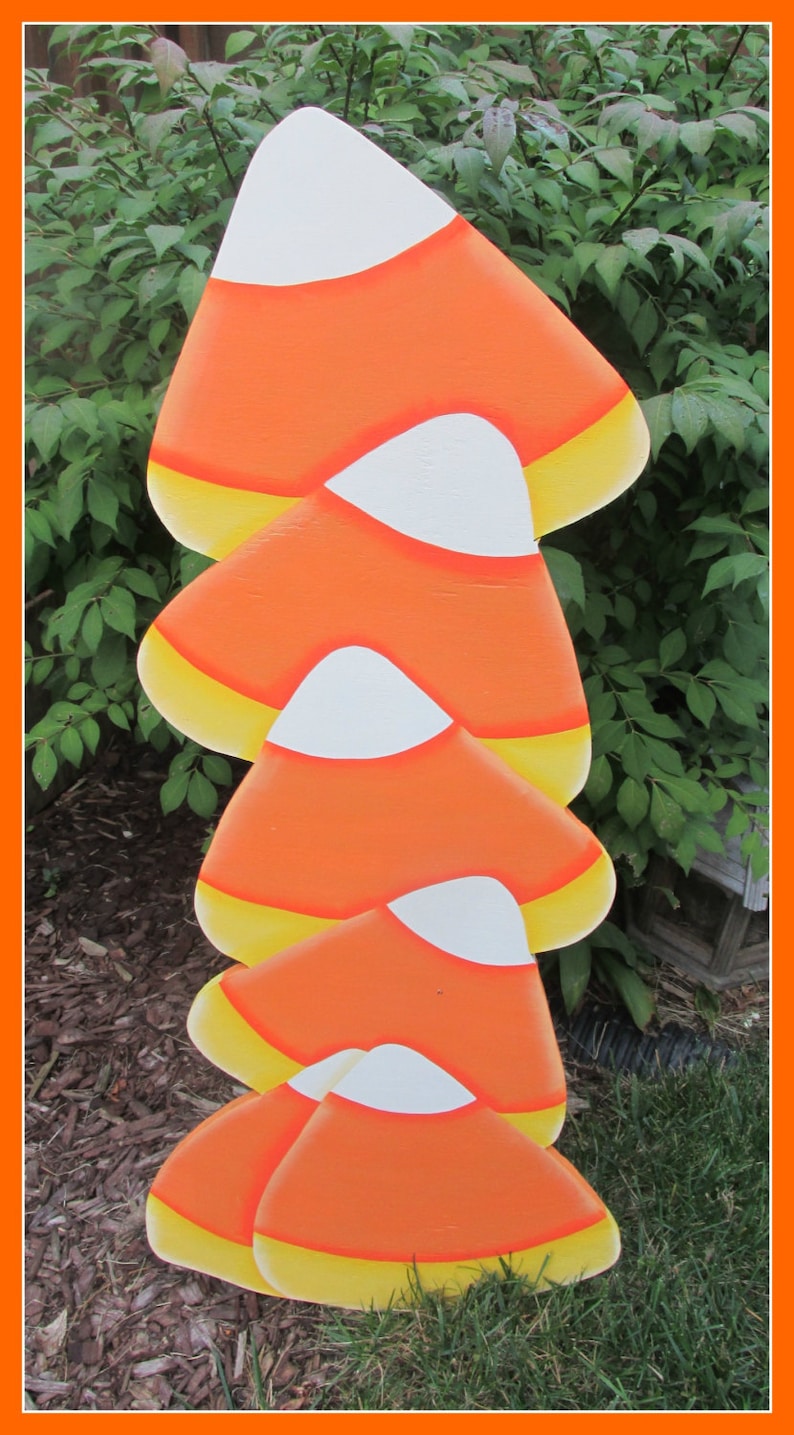 Stack Candy Corn Yard Decor - Etsy