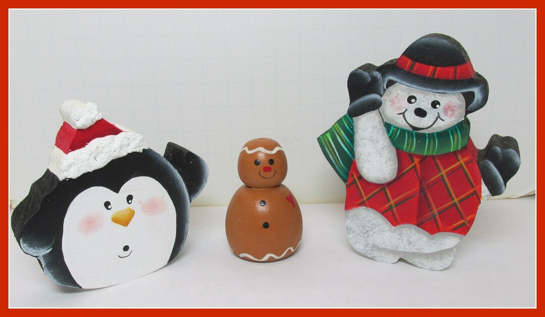Penguin, Snowman, Gingerbread Mini - Etsy