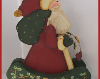 Vintage Cardboard Rocking Santa Holds Address Book - Etsy