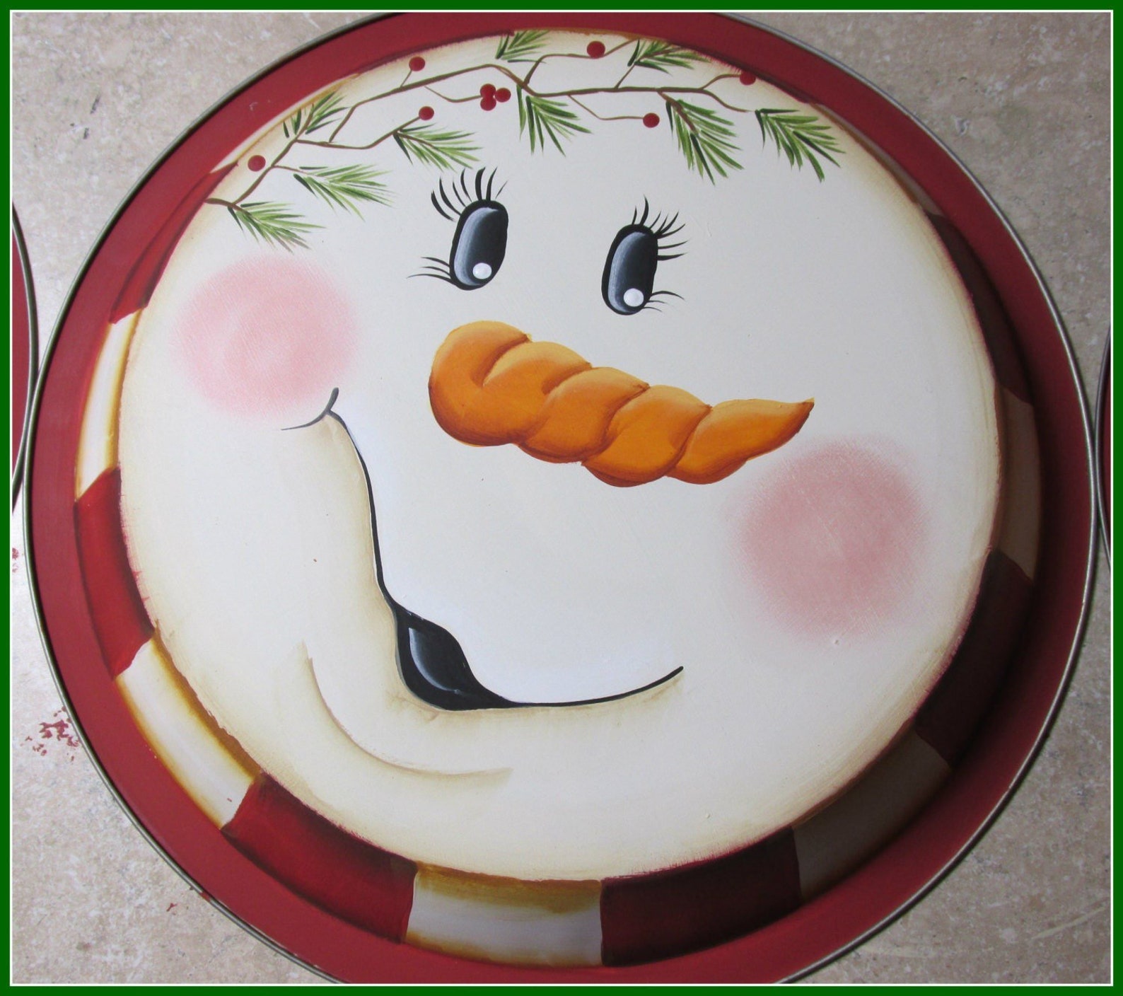 Snowman Pie Plate | Etsy Canada