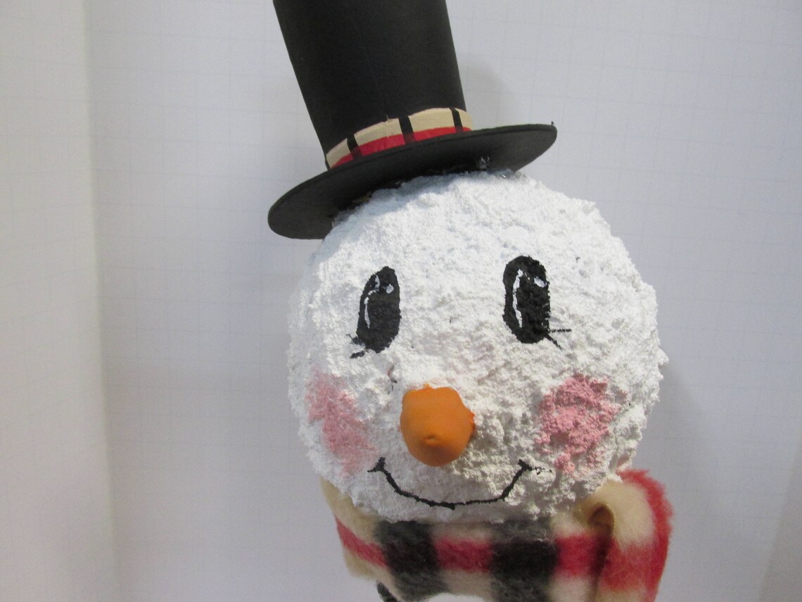 Vintage Bedspring Snowman Tree Topper, Table Decor, Shelf Sitter ...