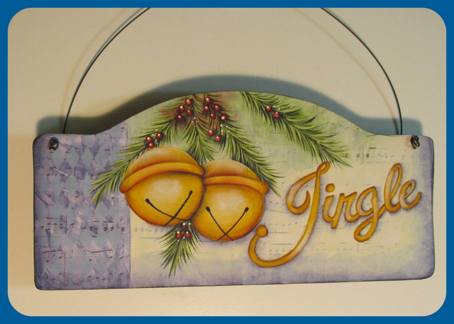 Hand Painted Wooden Jingle Bells Sign - Etsy