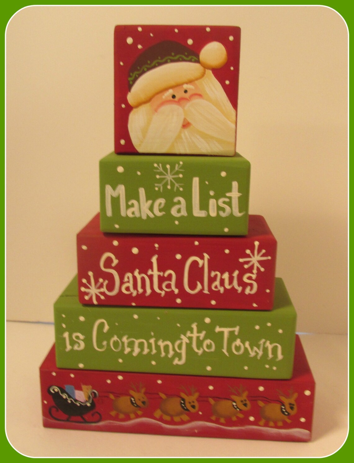 Santa Stacking Blocks. - Etsy