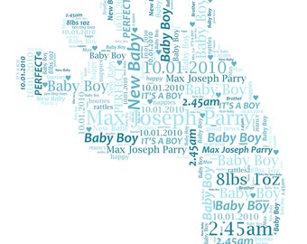 Baby Word Art - Etsy UK