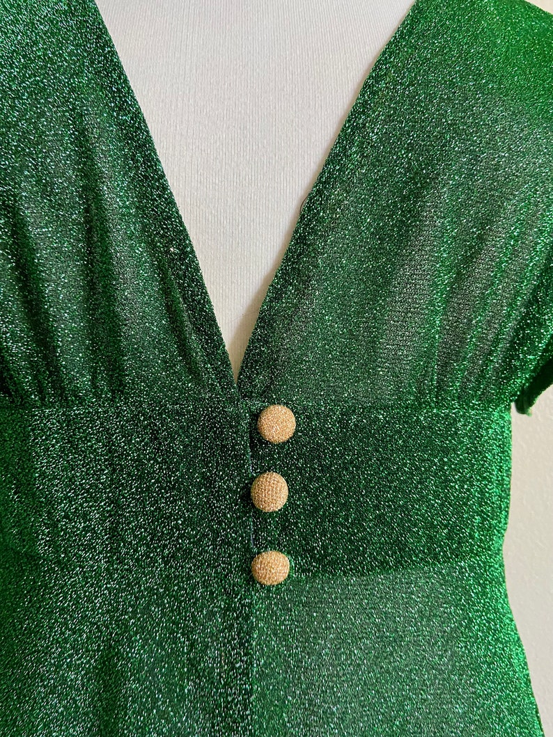 Metallic Green Duster Jacket: Satin Purple French Seams, Size M - Etsy