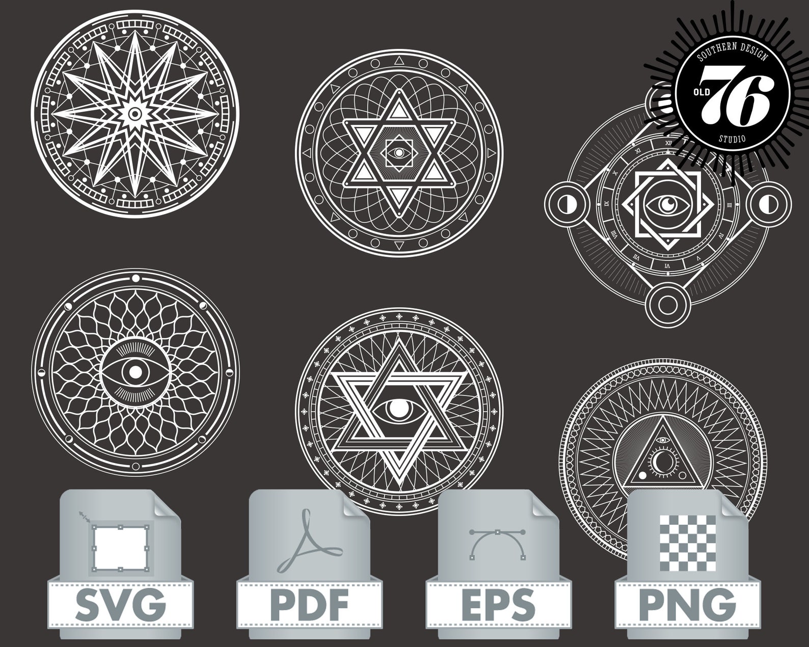 Celestial Symbols Vol. 2 Svg, Chakras Svg, Stars Svg, Moon Svg, All ...