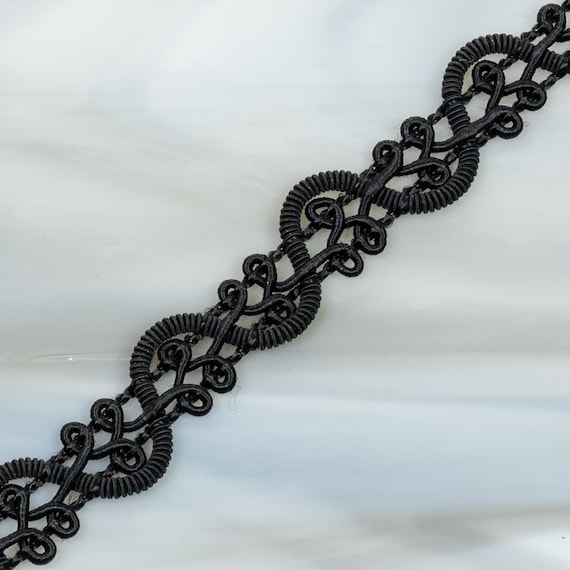 Vintage Japan Mokuba Brand Black Gimp Braid Trim 1 Yard - Etsy