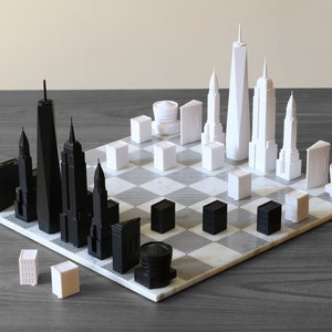 New York City Architectural Chess Set - Etsy