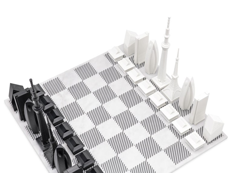 Tokyo Architectural Chess Set - Etsy