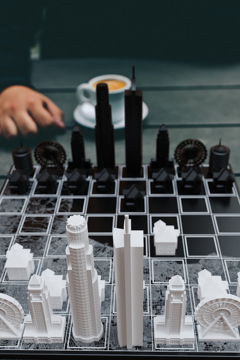Skyline Chess Los Angeles Architectural Chess Set - Etsy