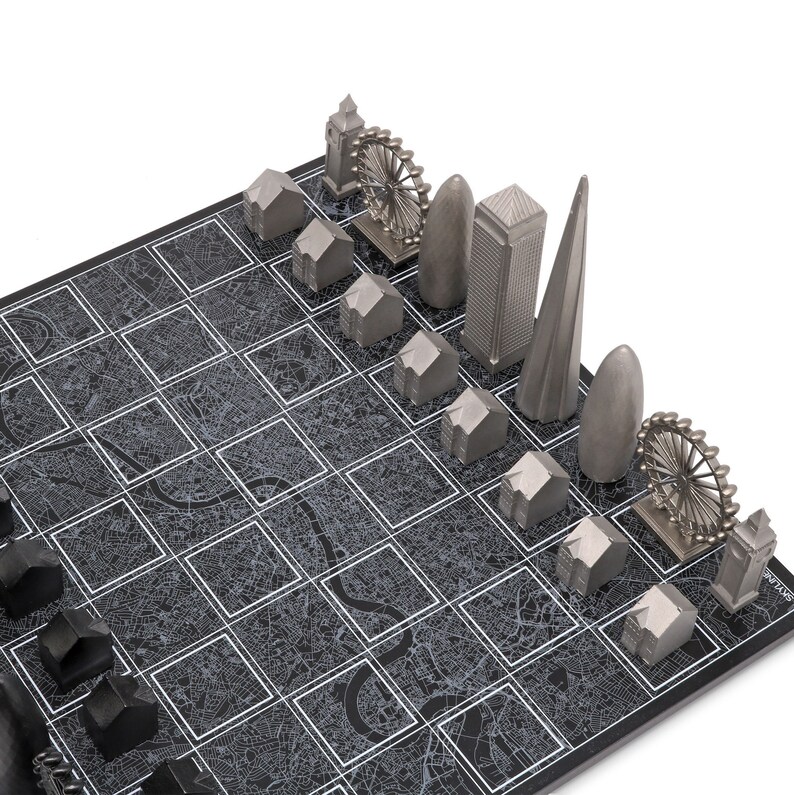 Skyline Chess Stainless Steel - London Edition - Etsy