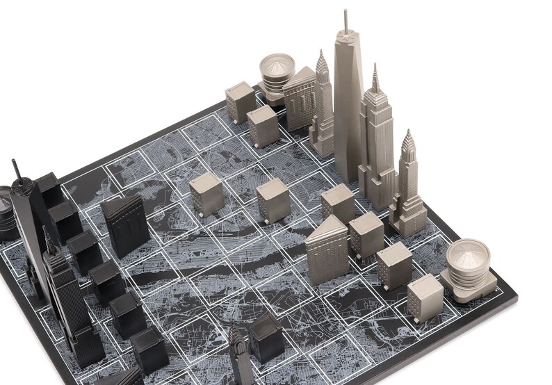 Skyline Chess Stainless Steel - New York Edition - Etsy