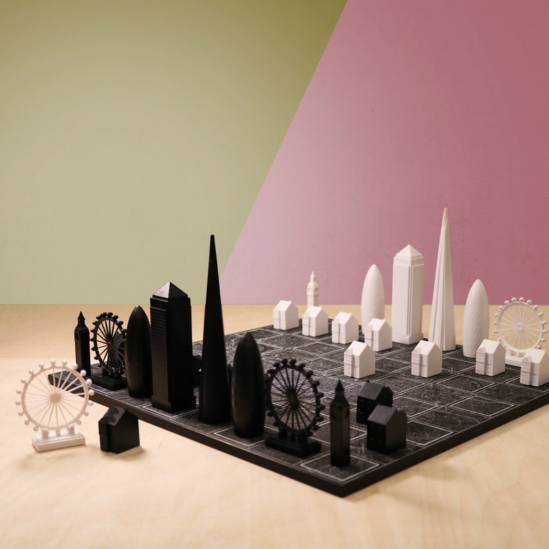 London Skyline Architectural Chess Set - Etsy