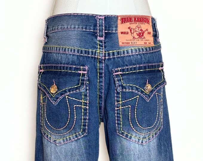 Y2K True Religion Vintage Ricky Denim Shorts | 32 Waist | Distressed ...
