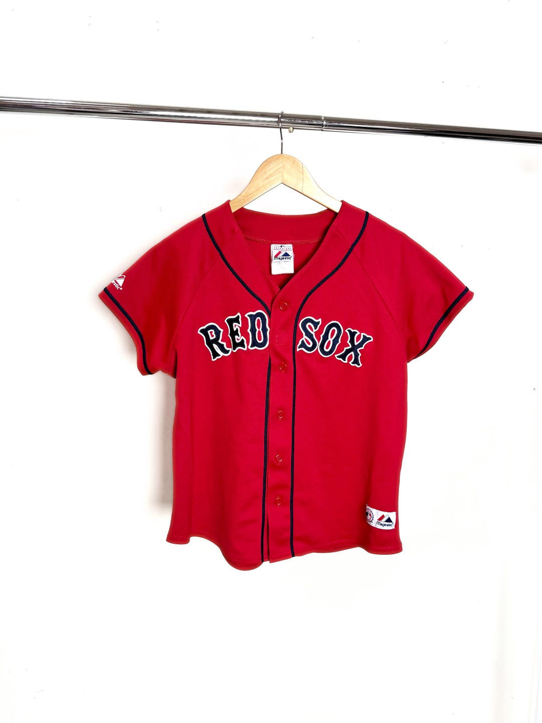 80s Red Sox Jersey Sz Medium Vintage Majestic Mlb Boston Uniform Tee ...