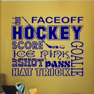Hockey Collage Wall Decal - Sports Wall Decals, Hockey Wall Decal ...