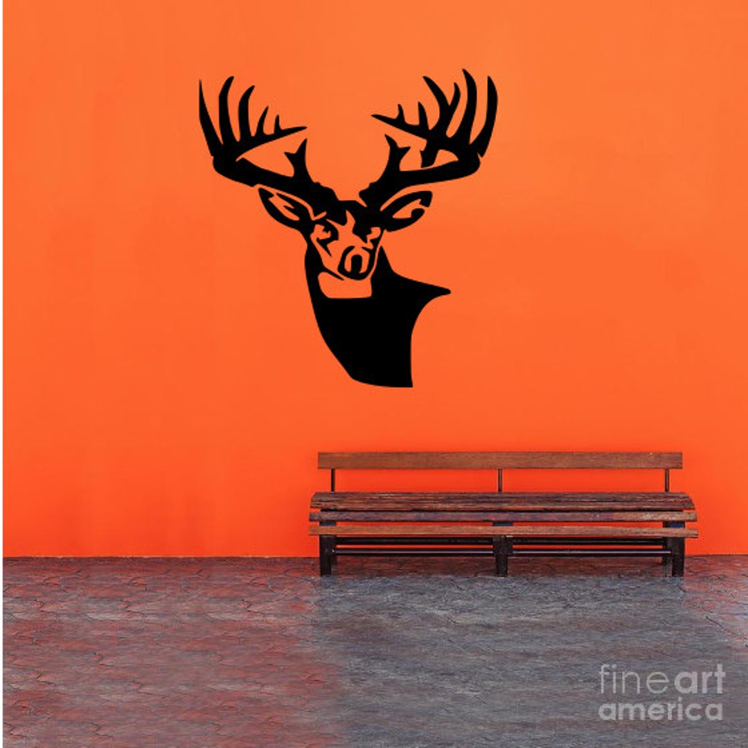Large Buck Decal - Deer Hunting Decal, Hunting Decal, Cabin Decor ...