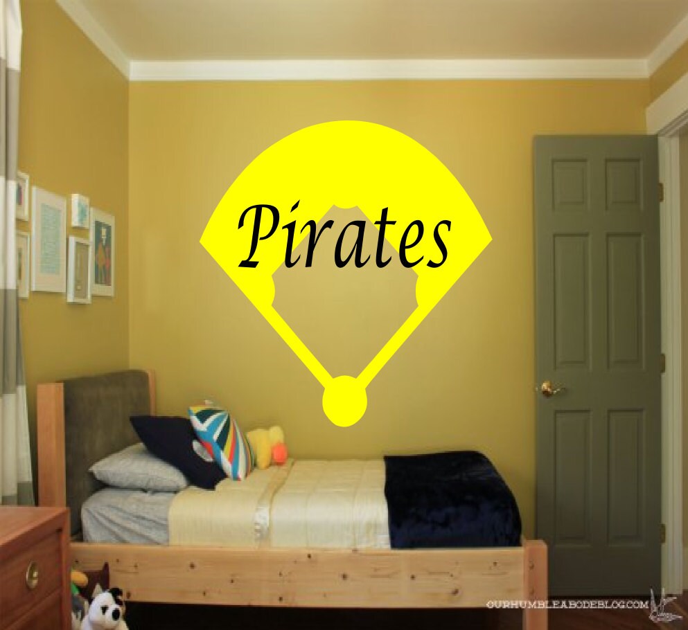 Baseball Field With Custom Name Wall Decal - Custom Sports Decal ...