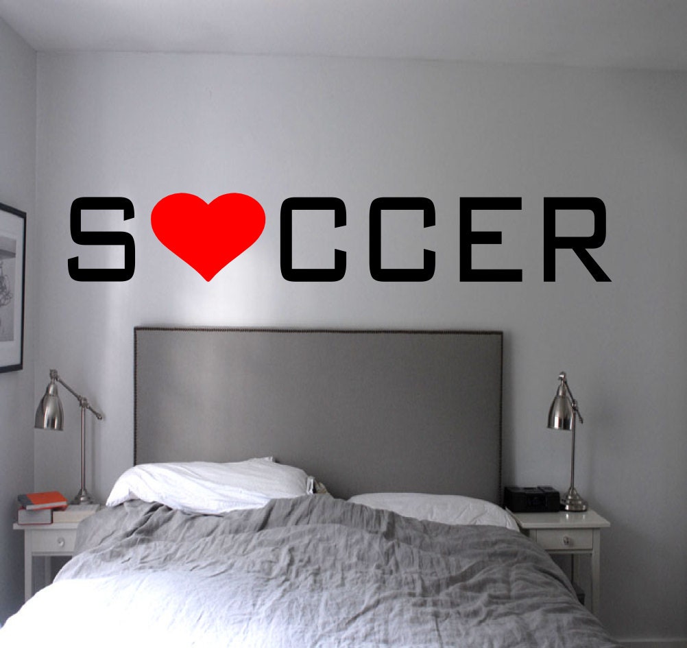 Soccer Heart Wall Decal - Sports Decals, Soccer Quotes, Sports Sayings ...