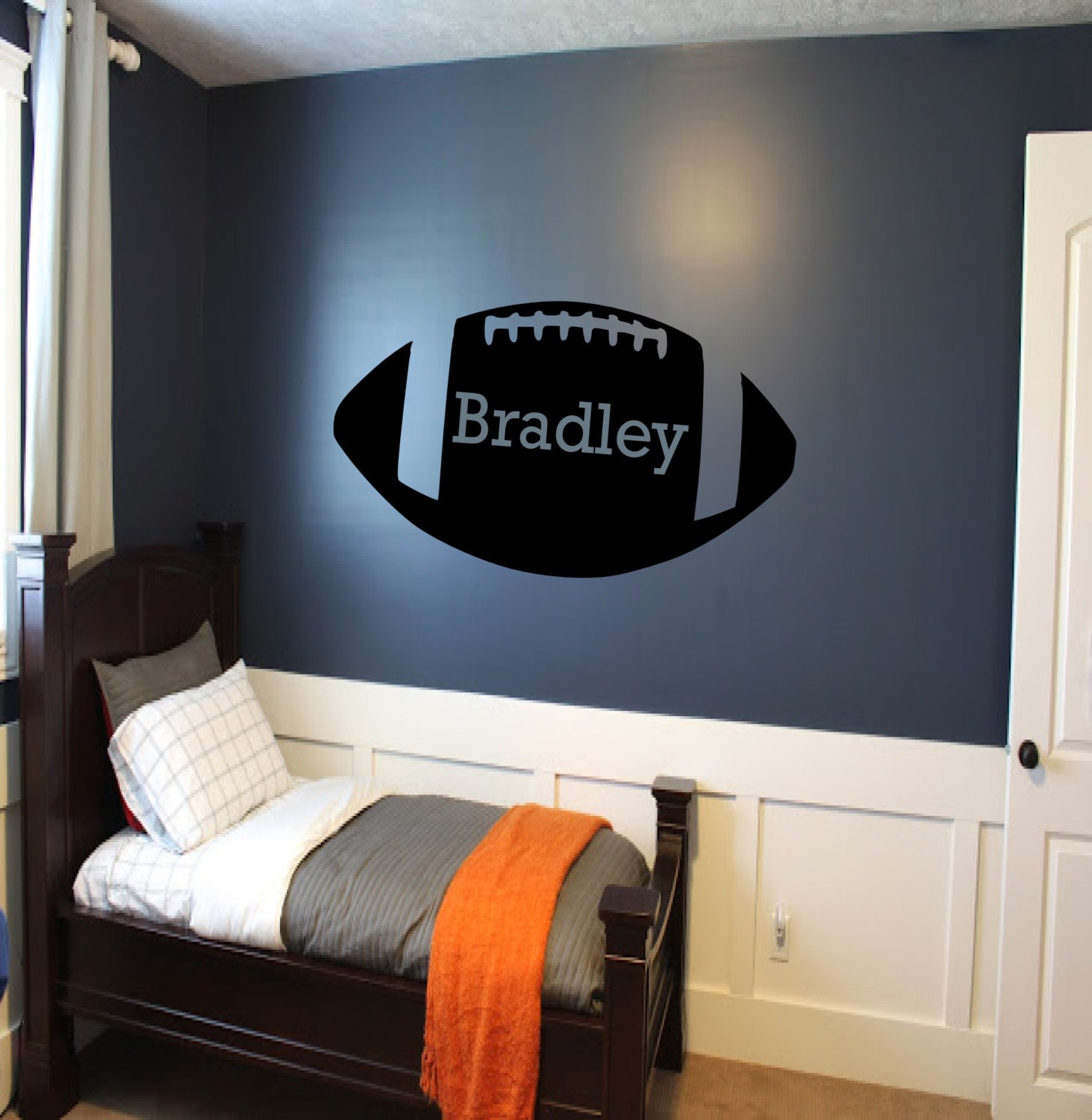 Custom Kids Name Football Wall Decal Custom Sports Decal | Etsy
