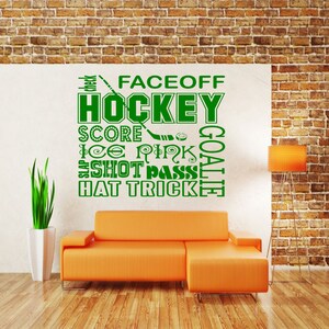 Hockey Collage Wall Decal - Sports Wall Decals, Hockey Wall Decal ...