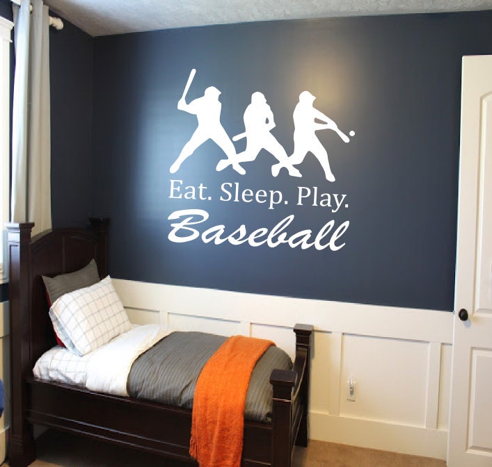 Eat. Sleep. Play. Baseball Wall Decal Sports Decal baseball | Etsy