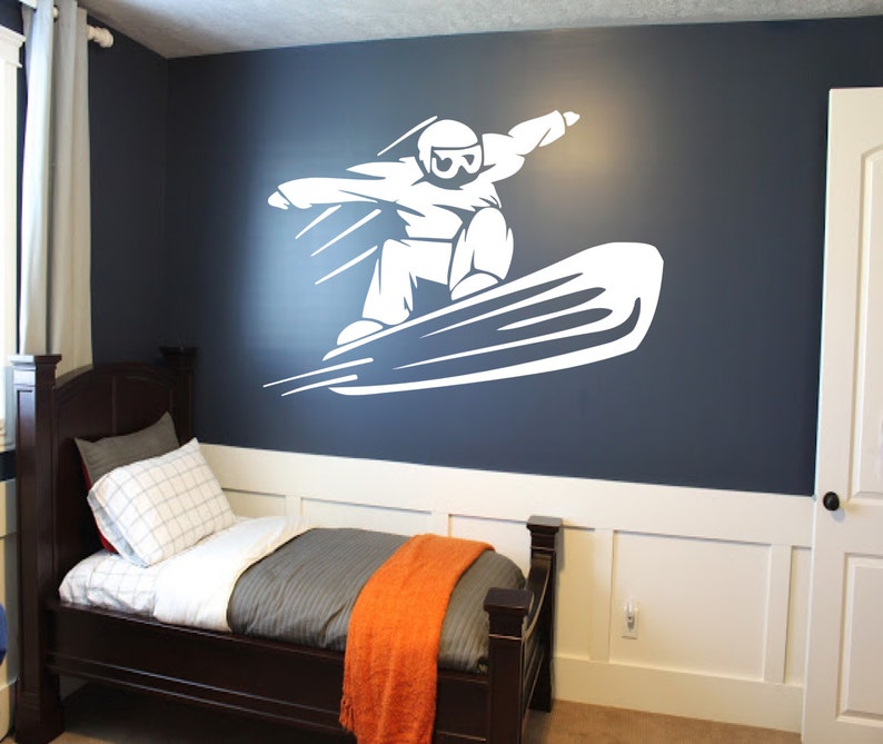 Snowboarder Kids Room Wall Decal - Snowboarding Decor, Snowboarding ...