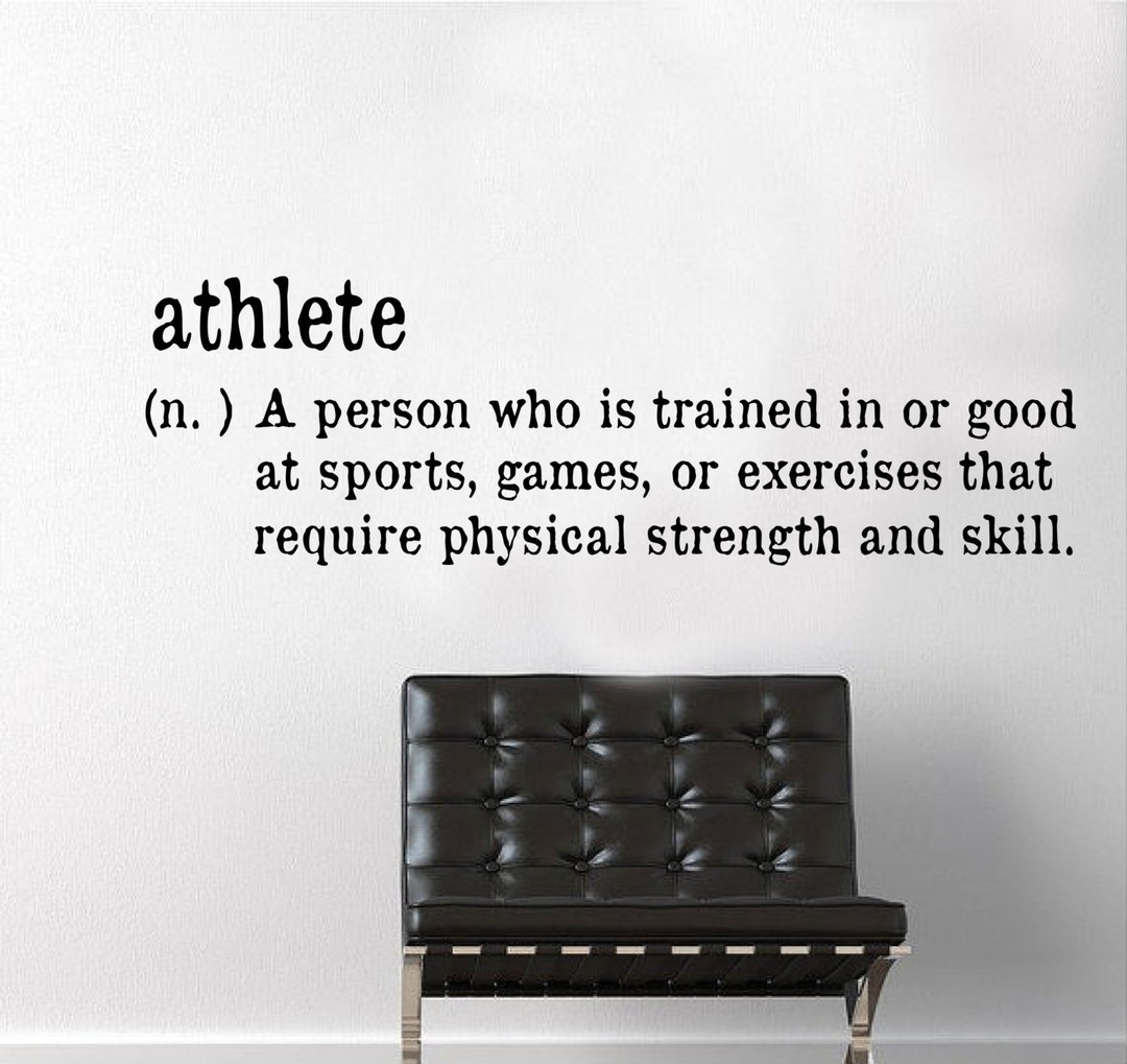 Athlete Definition Wall Decal - Sports Wall Decal, Motivational Quotes ...