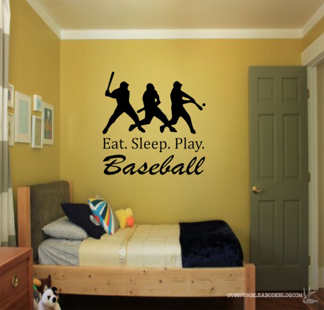 Eat. Sleep. Play. Baseball Wall Decal - Sports Decal, Baseball Decal ...