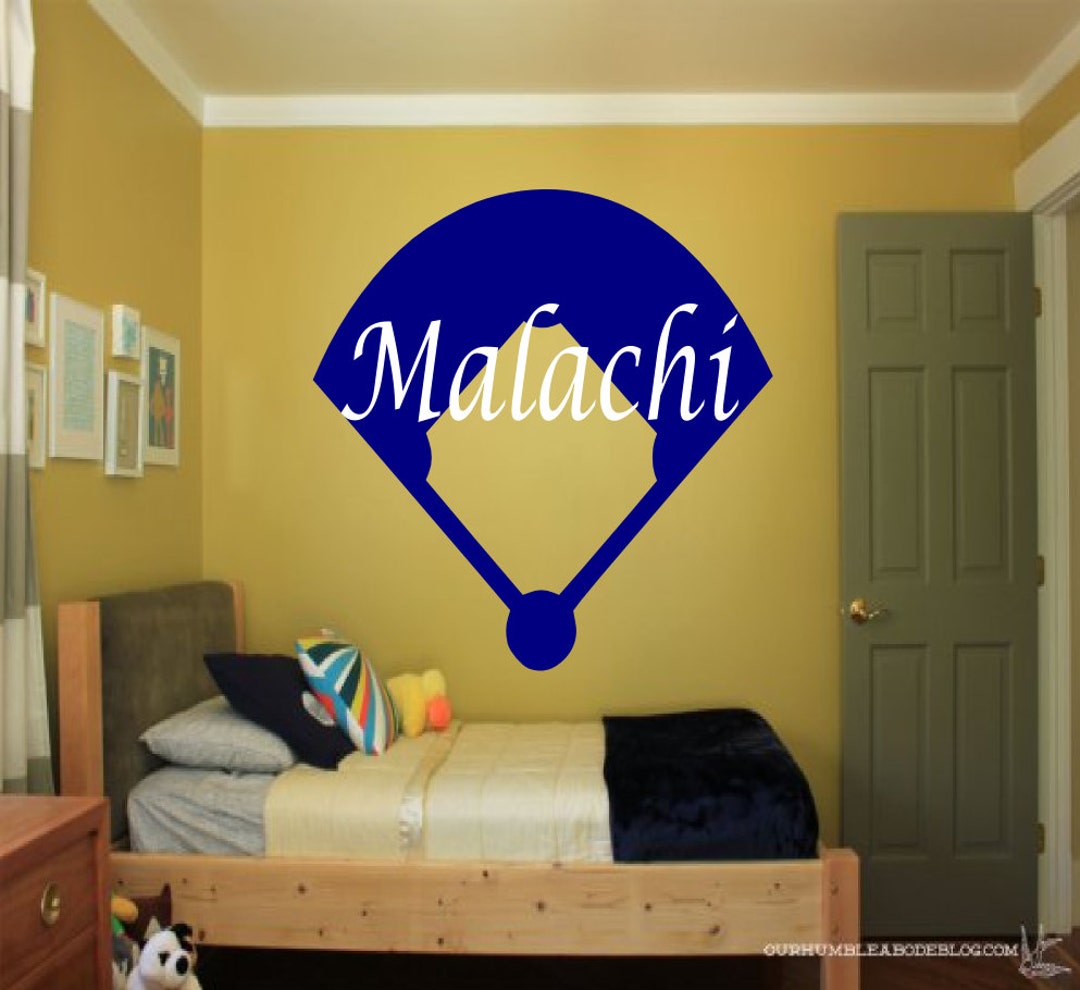 Baseball Field With Custom Name Wall Decal - Custom Sports Decal ...