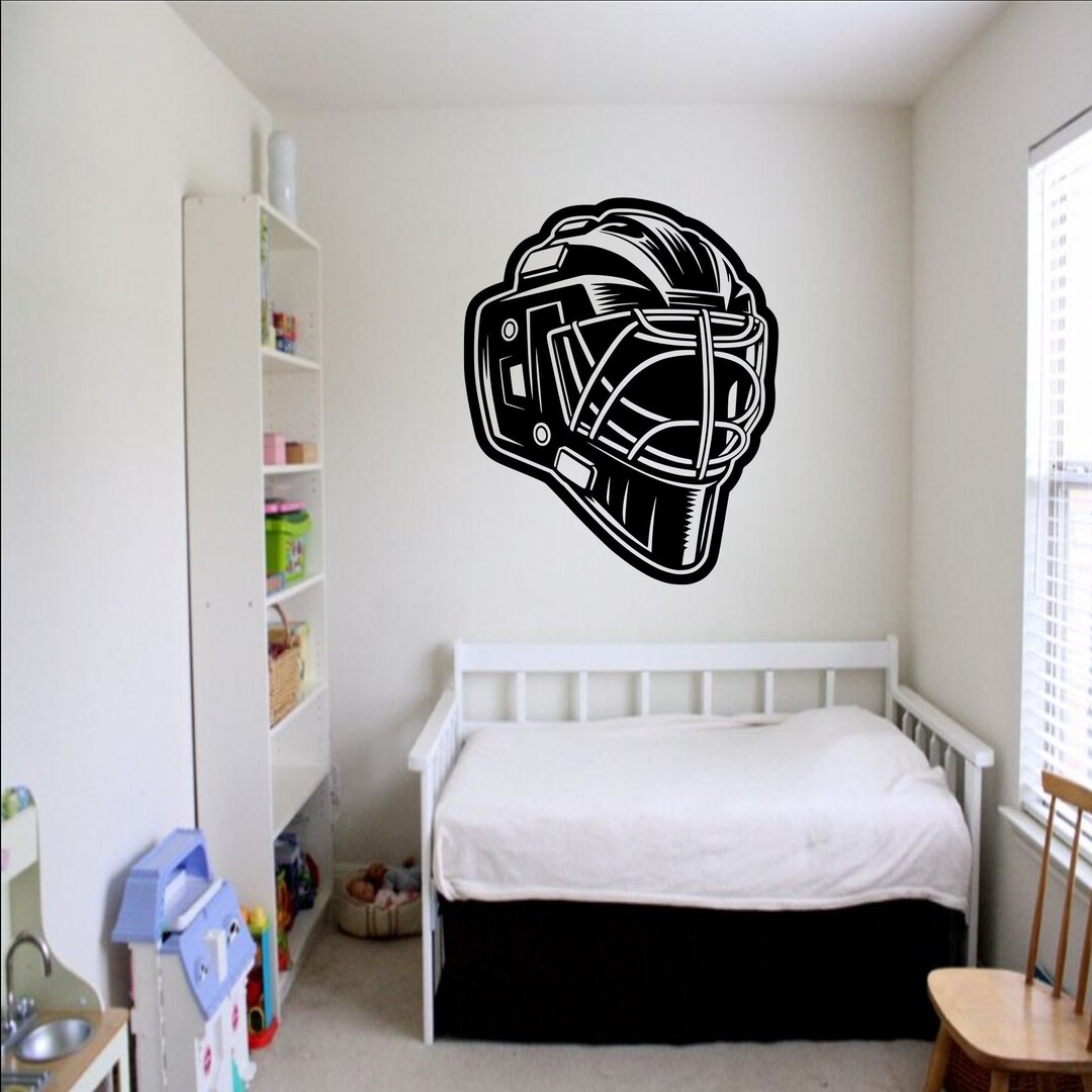 Hockey Goalie Helmet Decal - Goalie Helmet Decal - Hockey Wall Decal ...