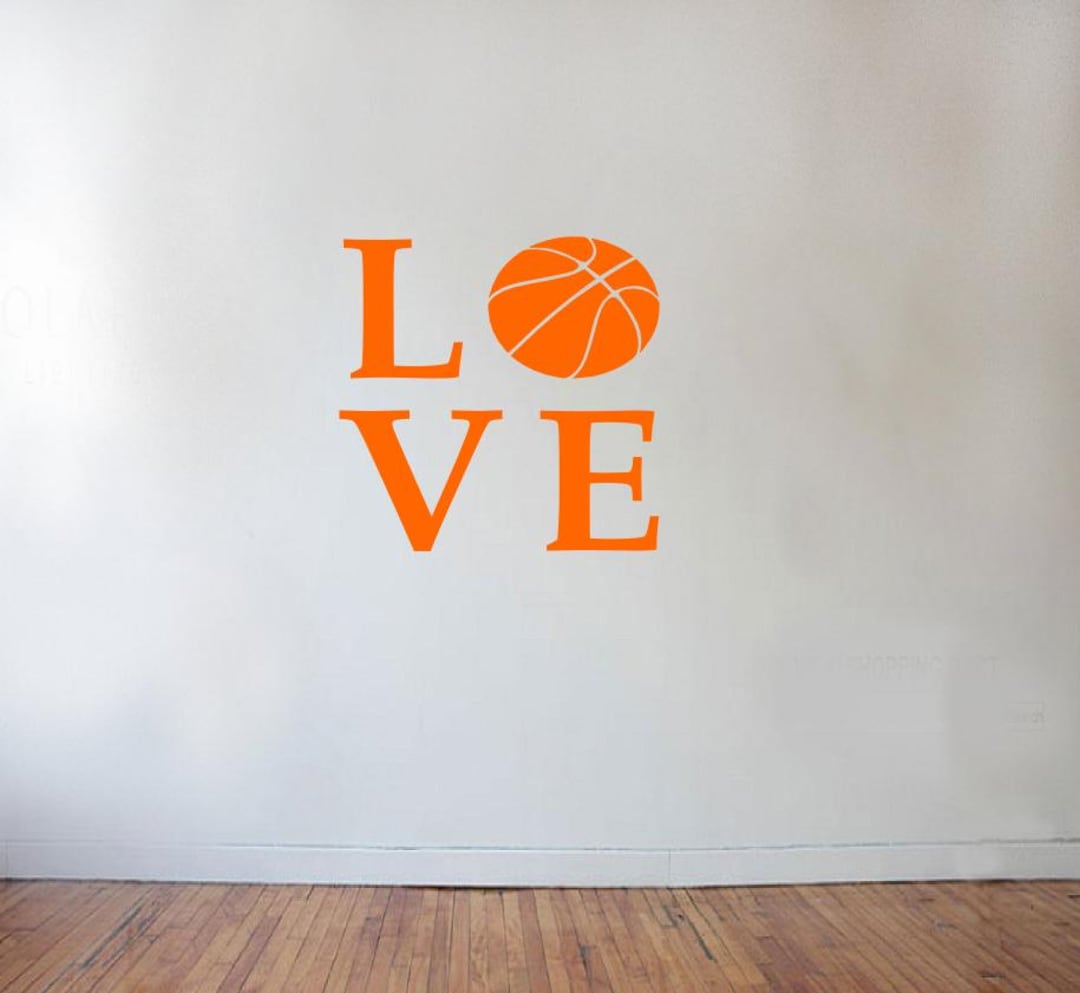 LOVE Basketball Sports Wall Decal - Sports Decal, Kids Room Decor ...