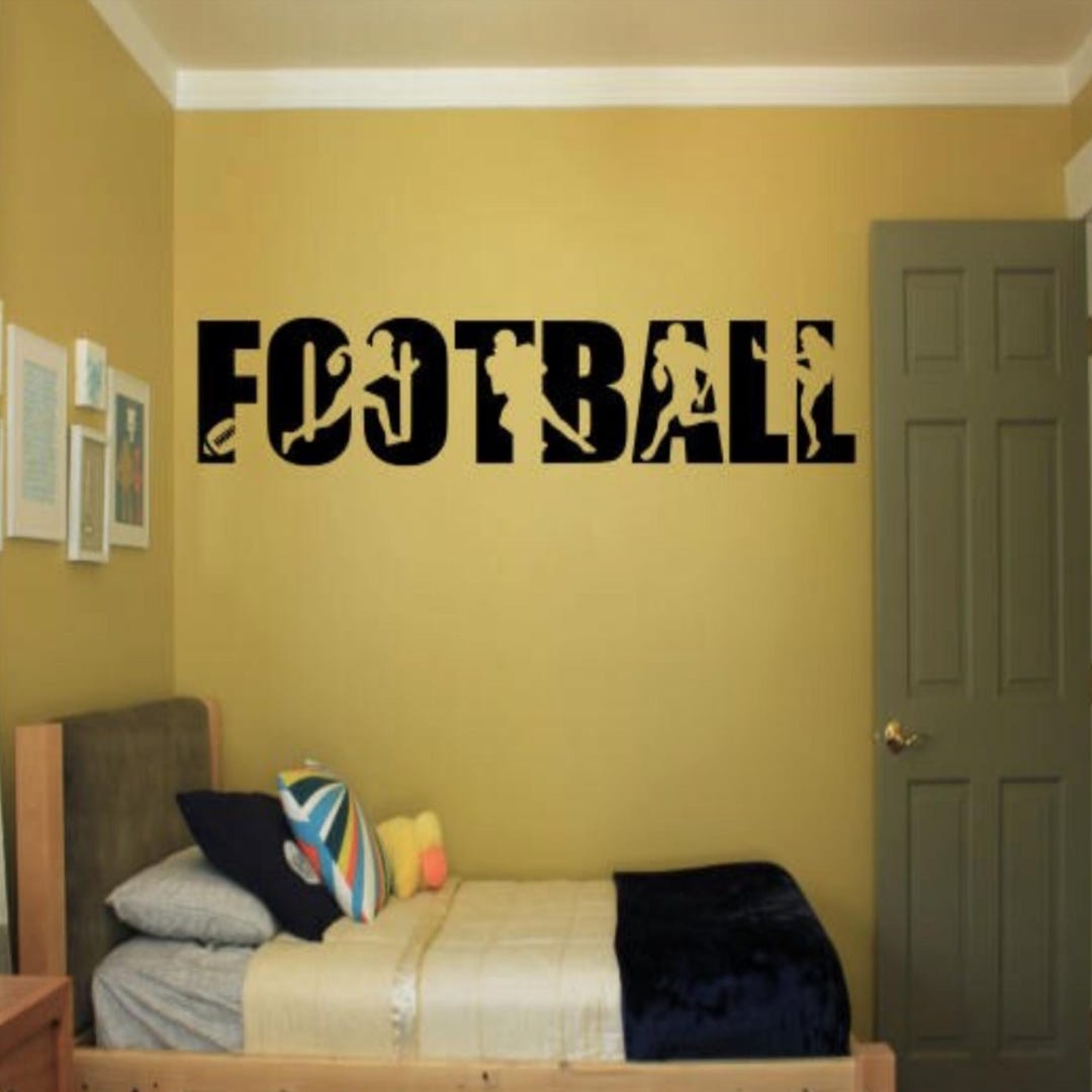 Football Decal - Large Football Decal - Football Player Decal - Wide ...