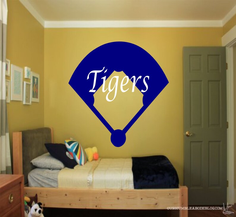 Baseball Field With Custom Name Wall Decal Custom Sports - Etsy
