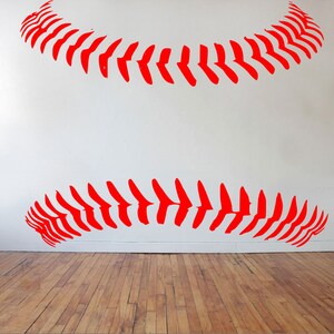 Baseball Softball Laces Wall Decal - Baseball Laces Decal - Large ...