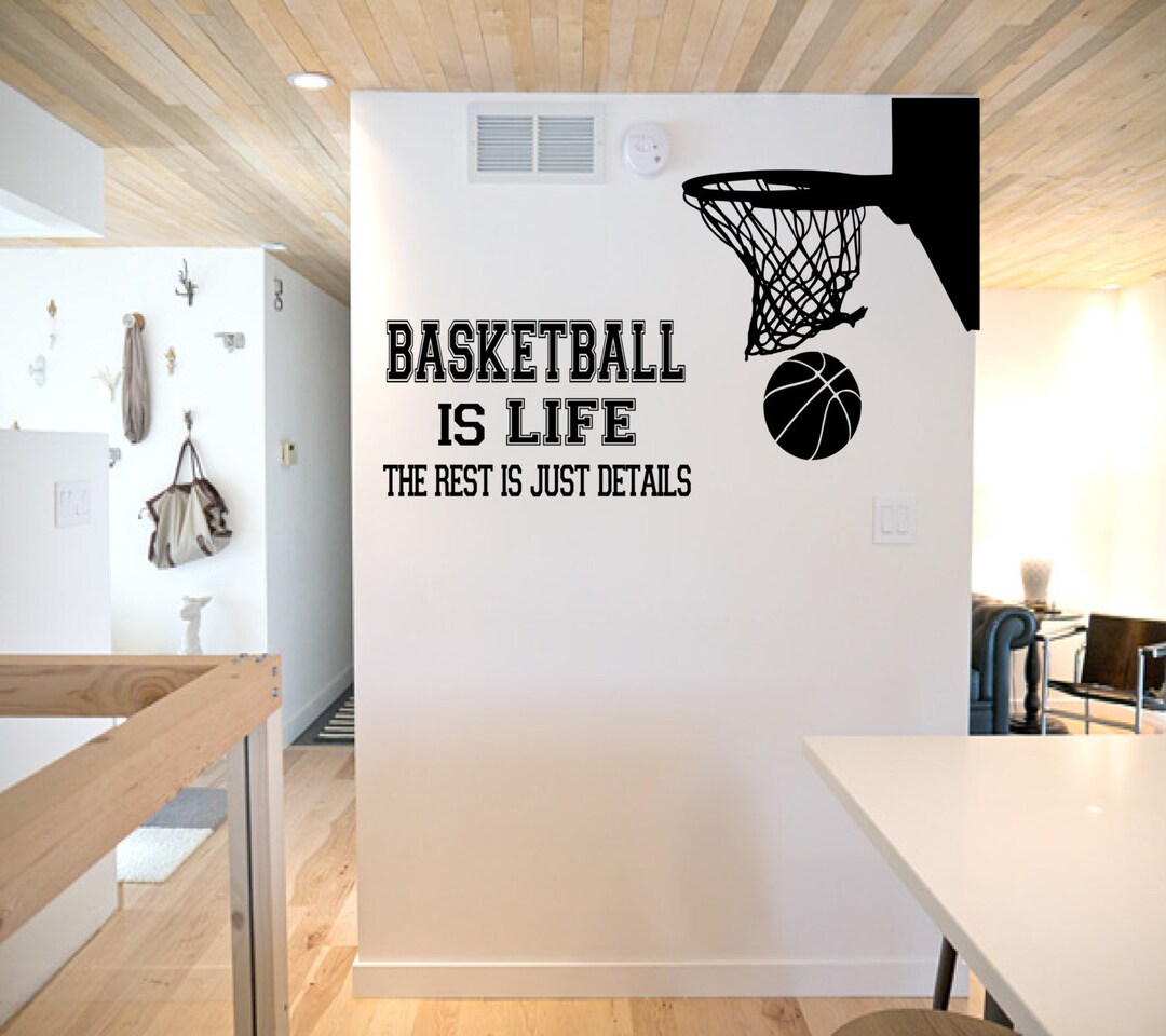 Basketball is Life Wall Decal Basketball Wall Decor, Basketball Vinyl ...