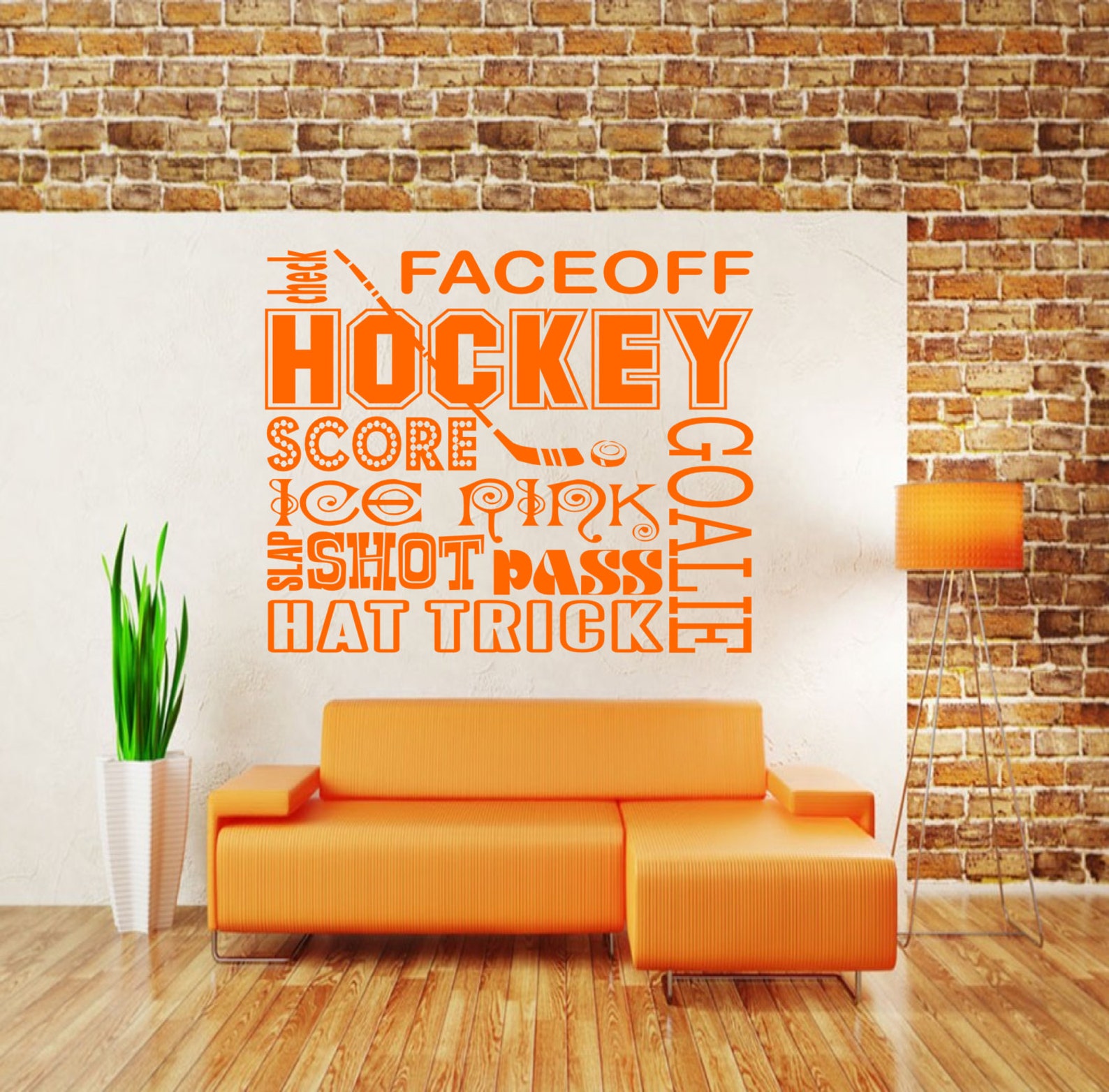 Hockey Collage Wall Decal Sports Wall Decals Hockey Wall - Etsy