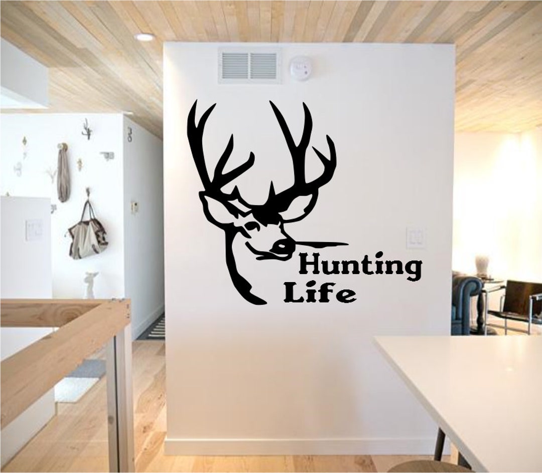 Hunting Life Wall Decal - Deer Hunting Decal, Hunting Decal, Cabin ...