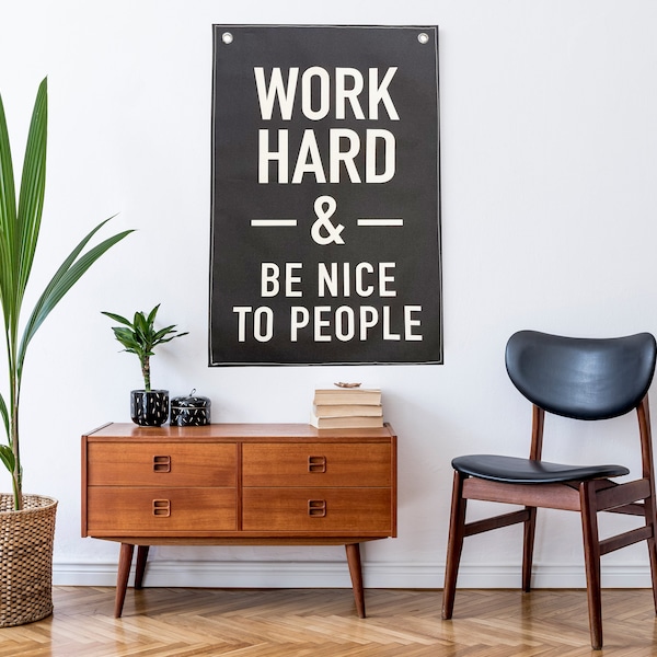 Work Hard and Be Nice to People - Etsy