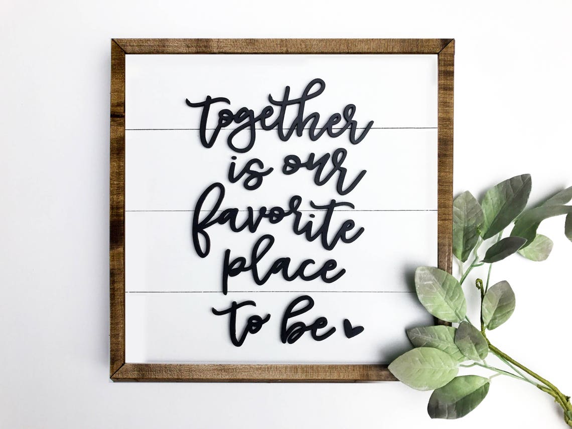 Shiplap Sign Together is Our Favorite Place Wood Sign - Etsy